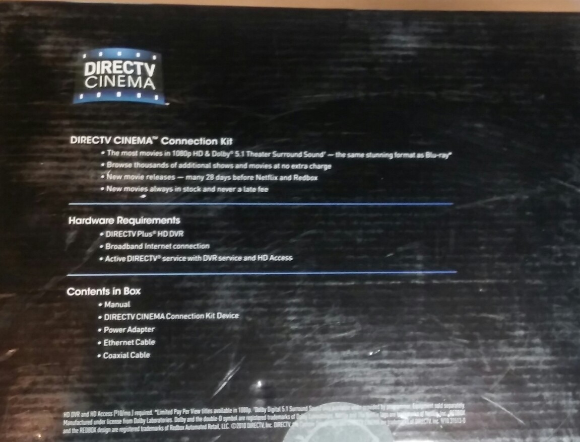 Direct TV Cinema Connection Kit DCAW1R1-01 BRAND NEW! ORIGINAL ...