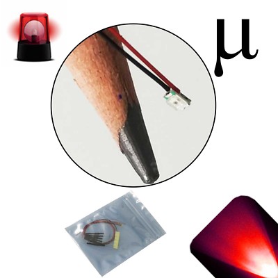 20 x 12v 0807 0805 Red Micro Flashing SMD Pre-Wired LED Light Blinking ...