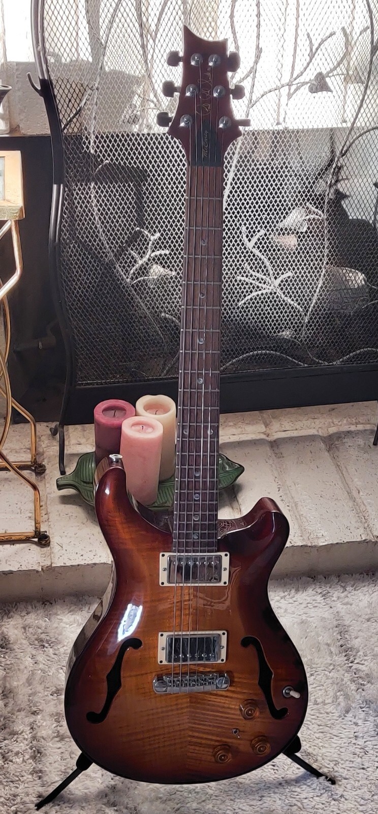 PRS McCarthy Hollow Body Archtop 1 Electric Guitar 2001 Brown Quilted ...