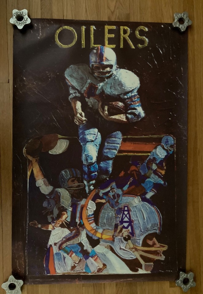 Houston Oilers Vintage 1968 NFL Team Poster | eBay