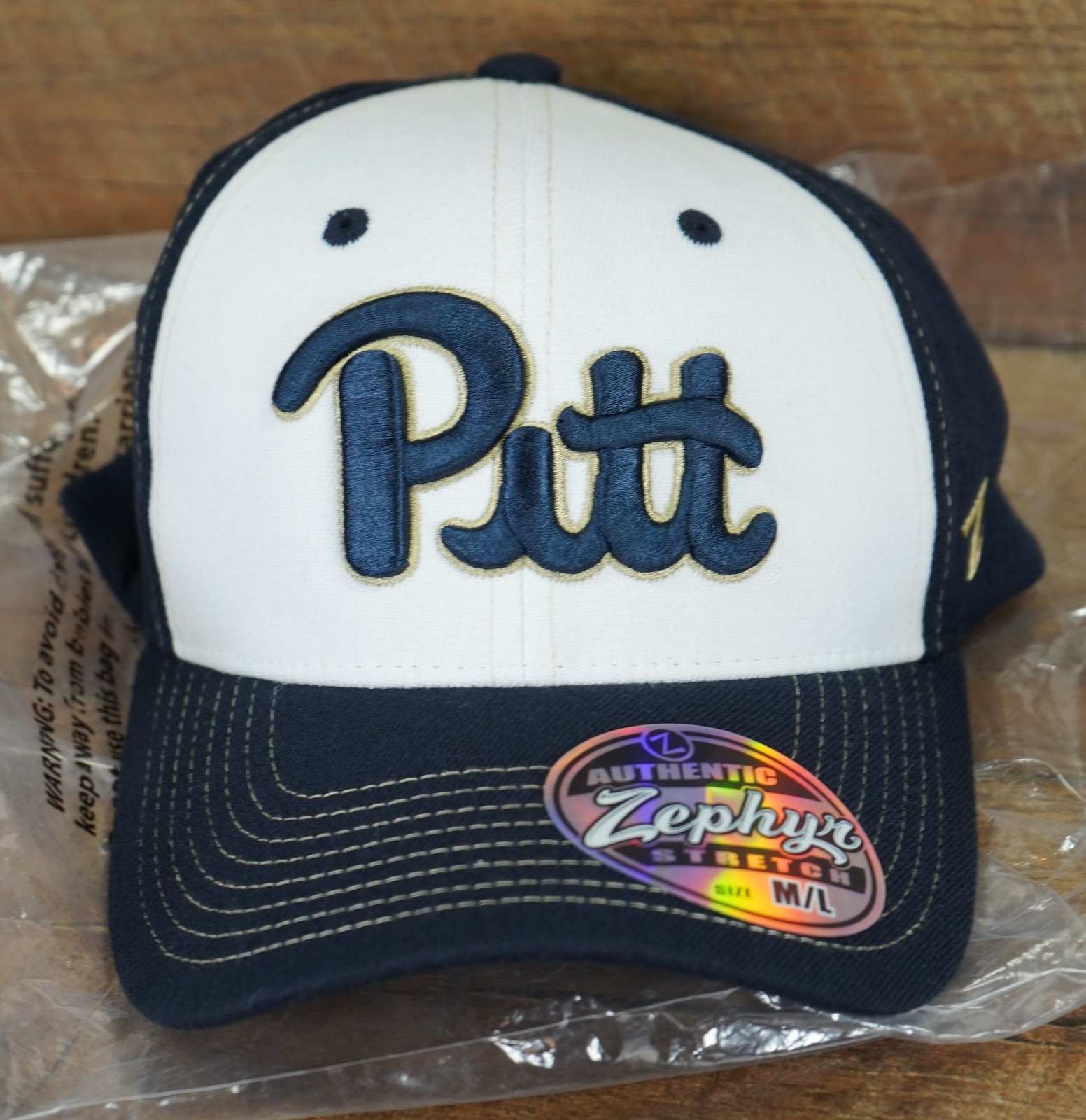 NEW University of Pittsburgh PITT Panthers Zephyr Stretch Fit M/L ...