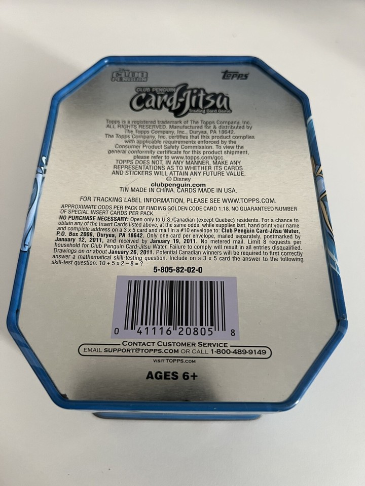 Club Penguin Card Jitsu Water Window Tin | eBay