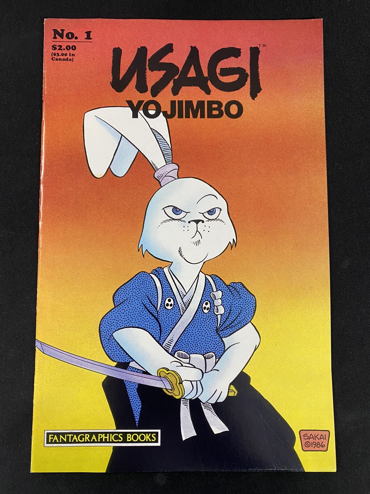 USAGI YOJIMBO #1 2nd Print Fantagraphic Comics 1987 1st Solo Series ...