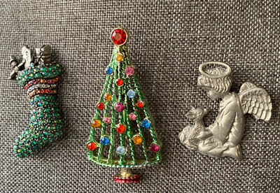 3 Christmas Pins - Stocking TreePIN5 | eBay
