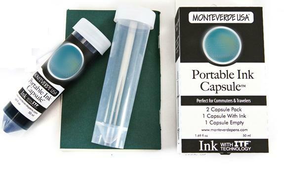Monteverde Portable Fountain Pen Ink Capsule, 50ml, Midnight Black | eBay