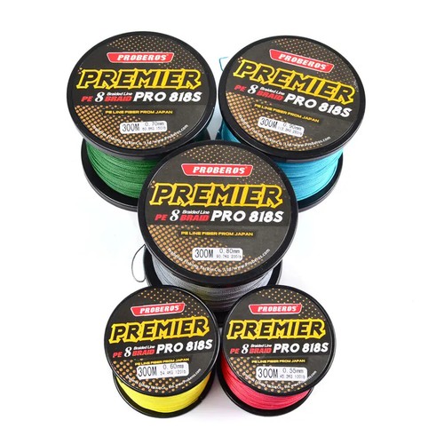 Proberos Premier PE Braid Fishing Line 6-120 lbs Test ~ 8 Strands ~ 300 ...