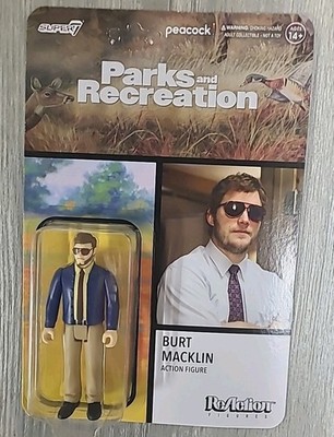 Super 7 ReAction Parks and Recreation Burt Macklin 3.75" Action Figure ...