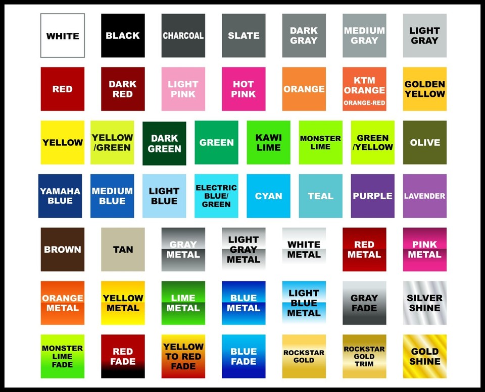 4 Color MX Number Plate Decals Sticker Graphics Motorcycle SX Dirt Bike ...