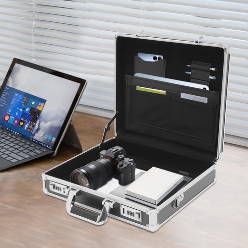 Executive Aluminium Hard Case Business Briefcase Attache Travel Case ...