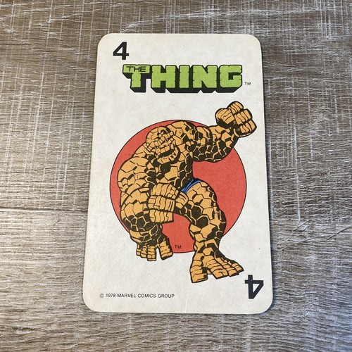 Vtg 1978 Marvel Comics Super-Heroes Card Game The Thing 4 | eBay