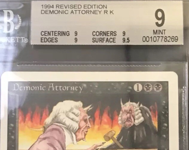 Demonic Attorney - BGS 9 MINT - Revised Edition - MTG - Vintage Legacy ...
