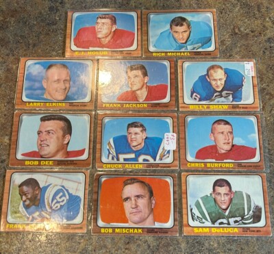 1966 Topps Football Lot NFL Card 59 70 91 113 120 5 29 66 80 118 53 ...