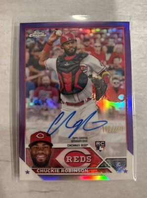 2023 Topps Chrome Chuckie Robinson Purple Refractor Rookie Auto /250 ...