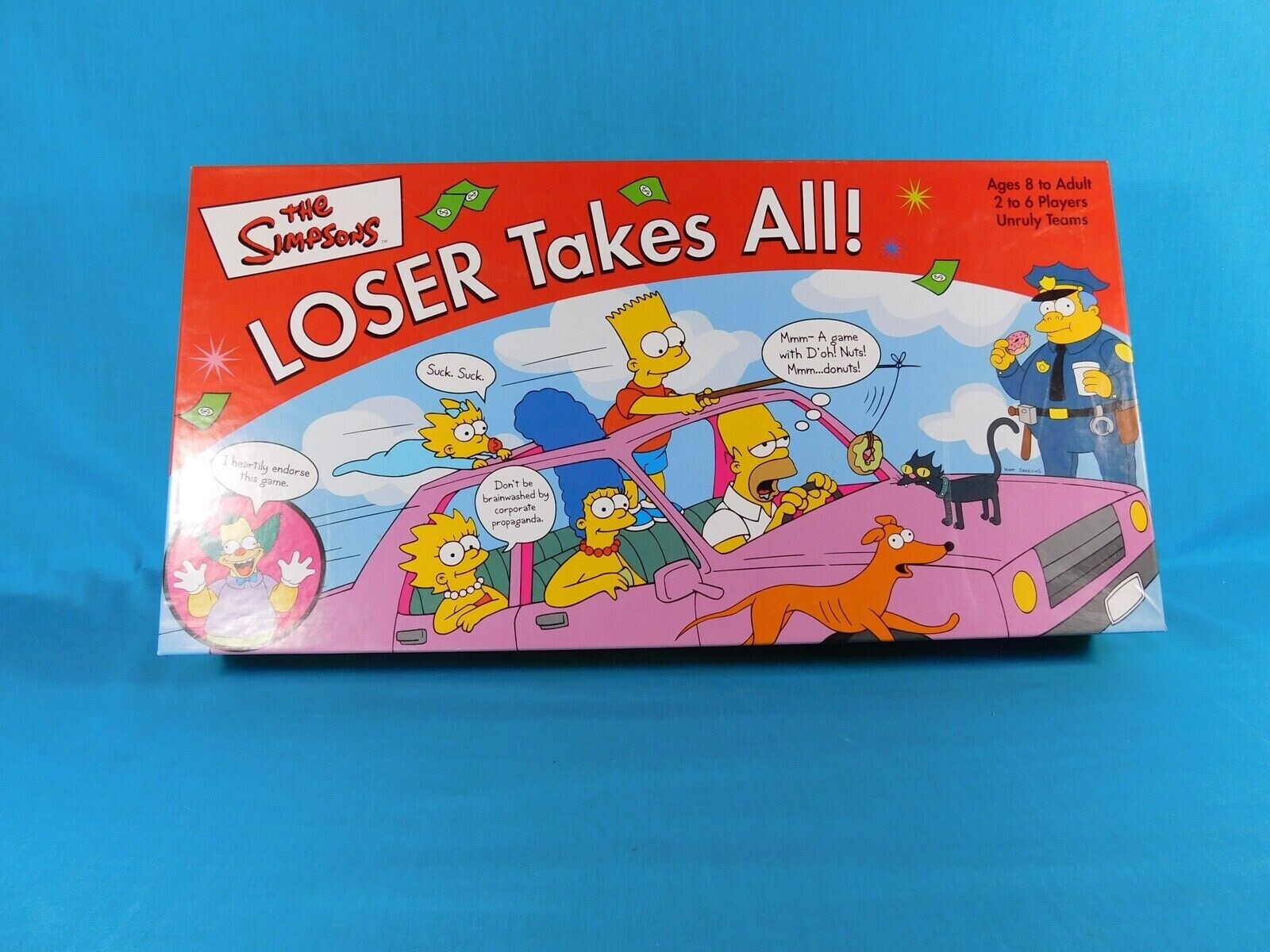 THE SIMPSONS "LOSER TAKE ALL" GAME #31368 ROSE ART BRAND CLEAN NO ODORS ...