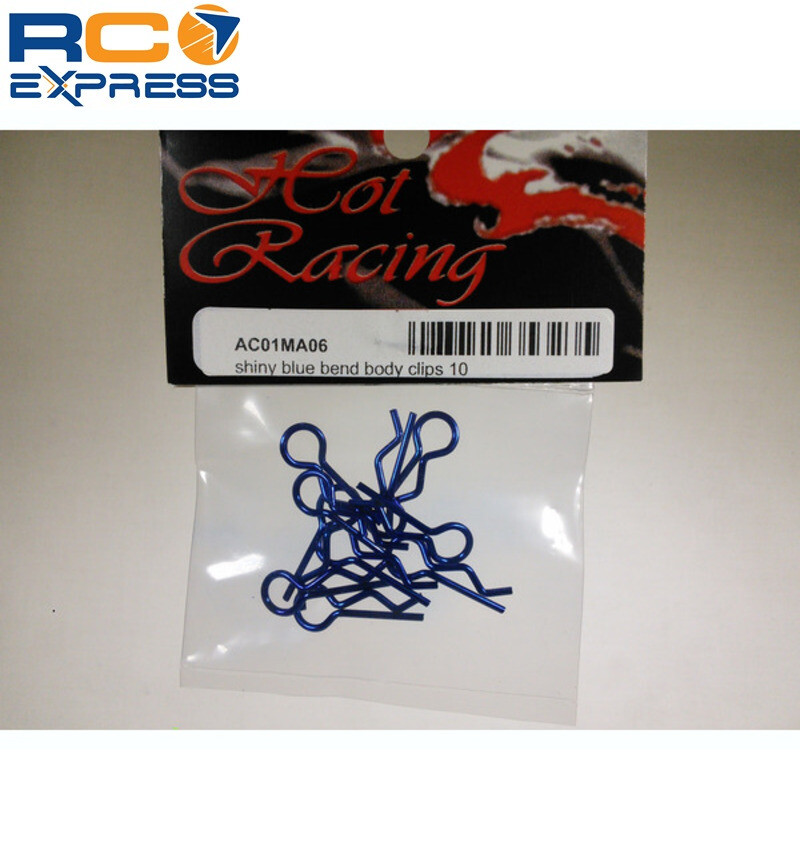Shiny+Blue+Bend+Body+Clips+%2810%29+Hot+Racing+AC01MA06 for sale online ...