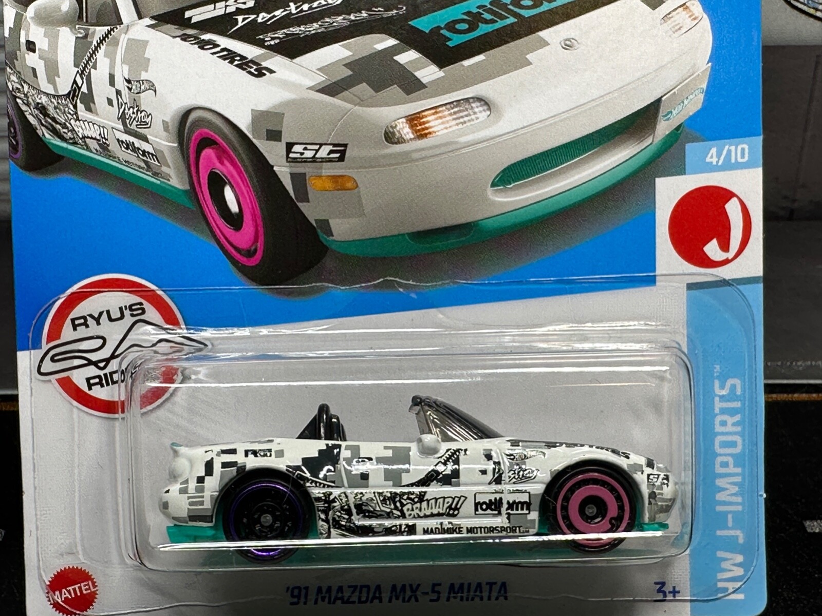 Hot Wheels Car Rare Mazda MX-5 Miata RYU'S RIDES J Imports JDM White | eBay
