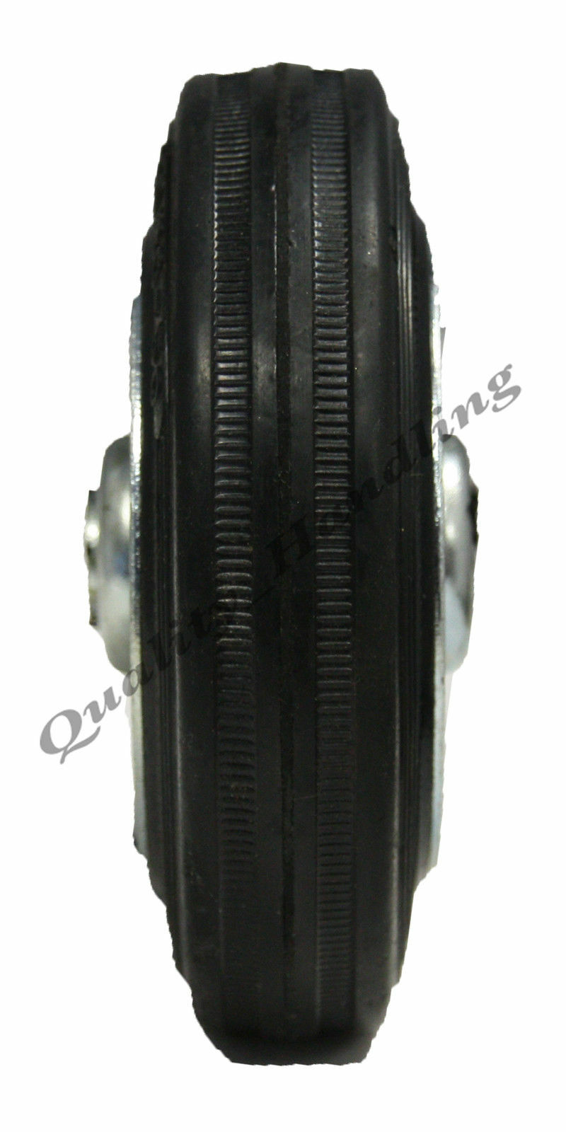 100mm 4" 4 inch rubber wheels steel centered wheels heavy duty - set of ...