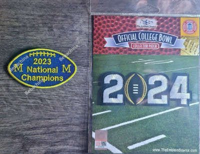 Michigan National Championship Patch 2023 + 2024 Football Jersey Patch ...