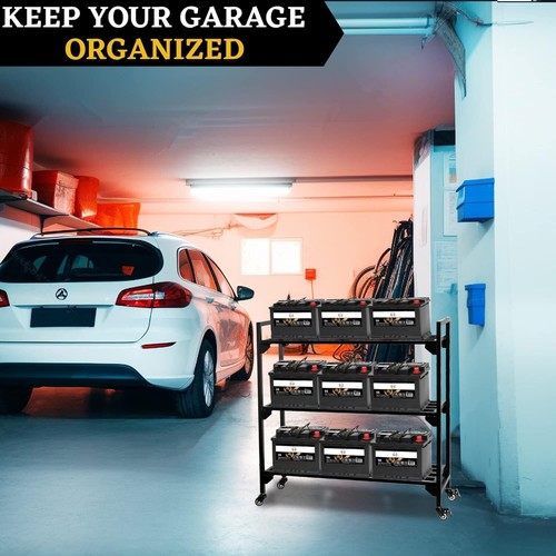 Battery Rack, Car Battery Rack, Battery Display Rack, Rolling Battery ...