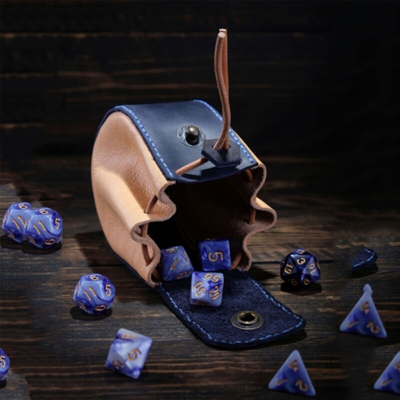 Leather Bag Vintage Drawstring Pouch for Role Playing Game Coin Purse ...