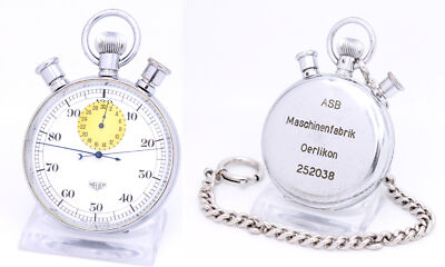 ED. HEUER & Co S.A / Valjoux 57 Vintage RATTRAPANTE Schleppzeiger ...