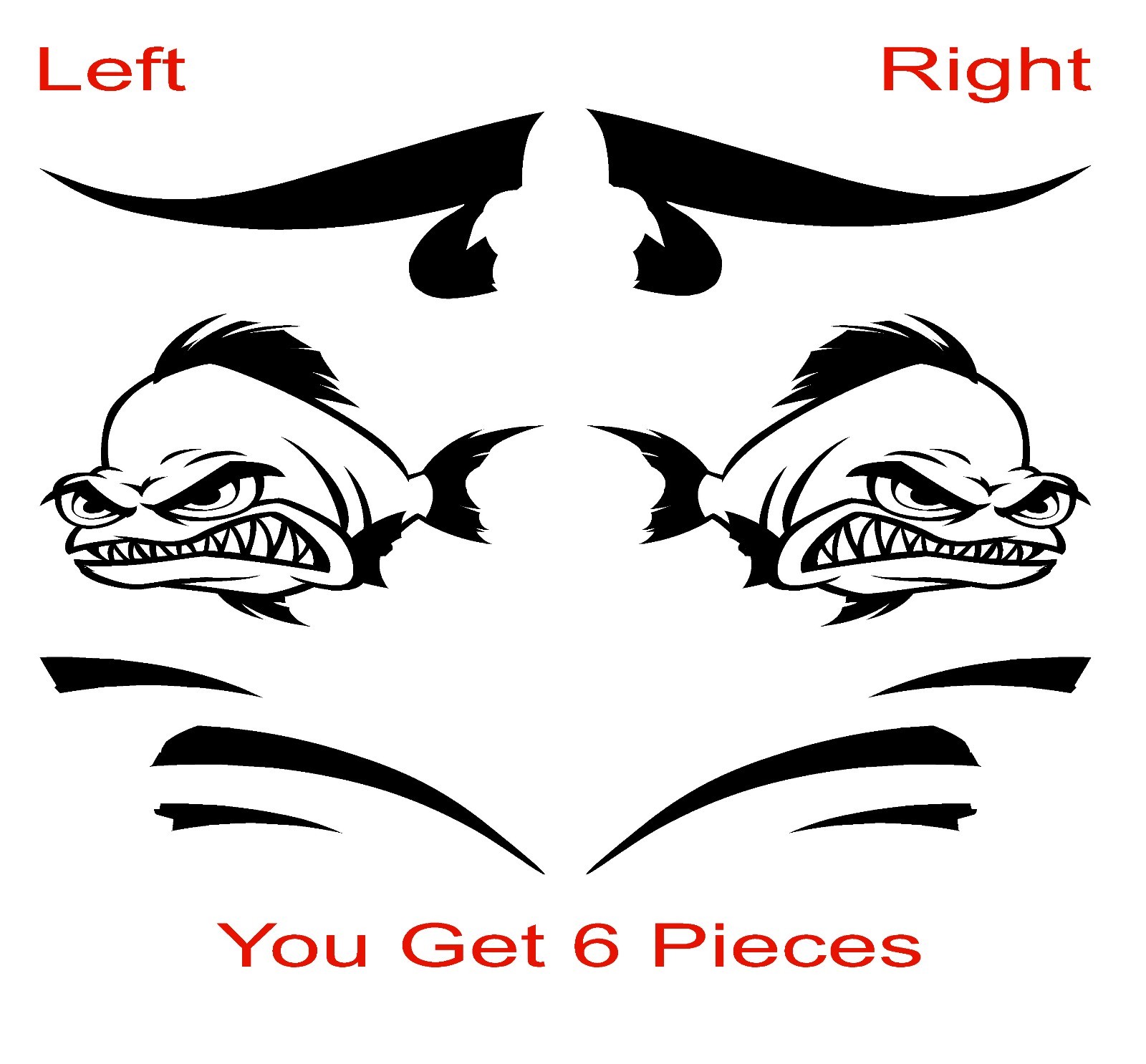 Huge 1.8m Fishing BOAT FISH Stickers Marine Vinyl Tackle Box Cabin or ...