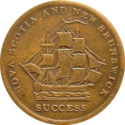 Canada Half Penny Token Success NS-28 Sailing Ship Schiff | eBay