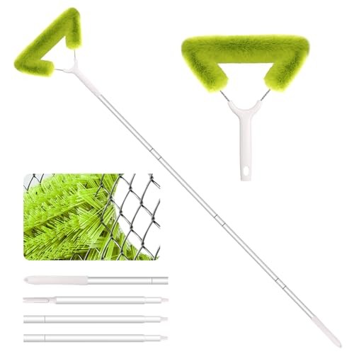 Window Screen Cleaning Brush with 62in Extension Pole, Innovative Fibre ...