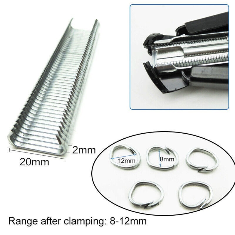 Hog Ring Pliers 2500pcs Nails Clips Fencing Seal Bag Car Cushion Pet ...