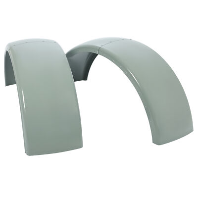 2PCS Primed Steel Front Fenders For Peterbilt 379 Hoods Gray Left and ...