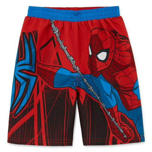 SPIDER-MAN UPF-50+ Bathing Suit Swim Trunks w/ Optional Sunglasses Size ...
