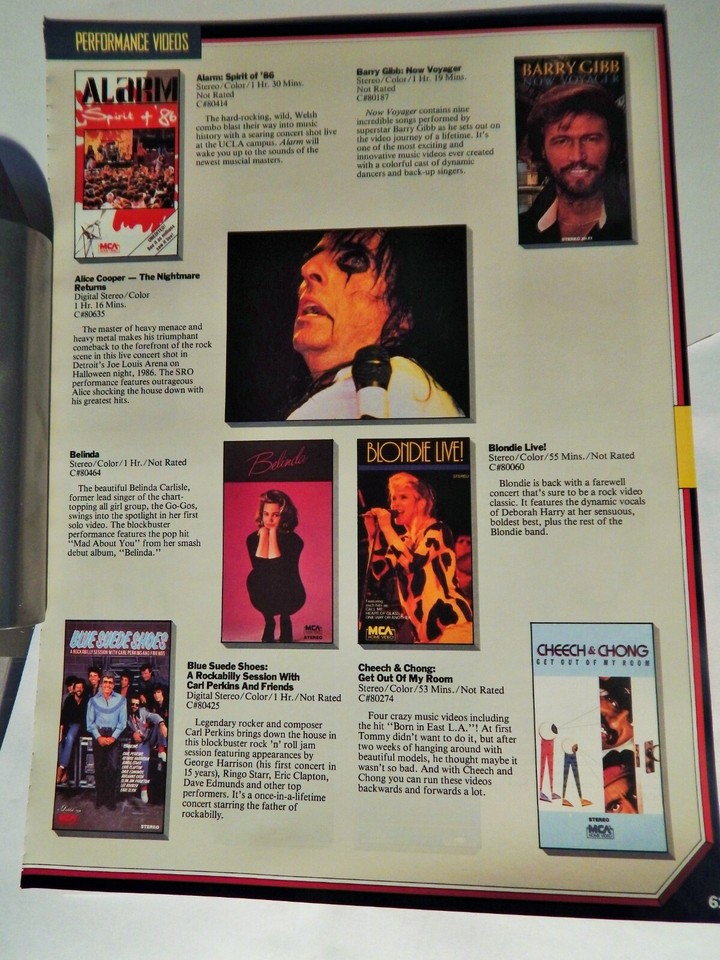 FIXX / JIM MORRISON / FAT BOYS / CSN / ALARM / BLONDIE 1988 11.75" X 8. ...