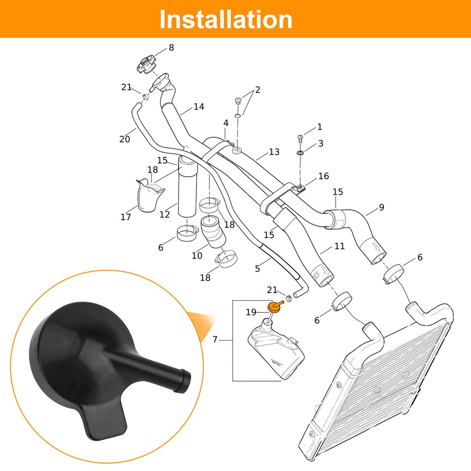 Coolant Tank Overflow Bottle Cap For Harley-Davidson V-Rod VRSC 2002-06 ...