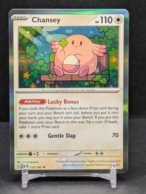 Chansey 113/165 • Holo Rare • Scarlet & Violet 151 Pokemon TCG • NM/MT ...