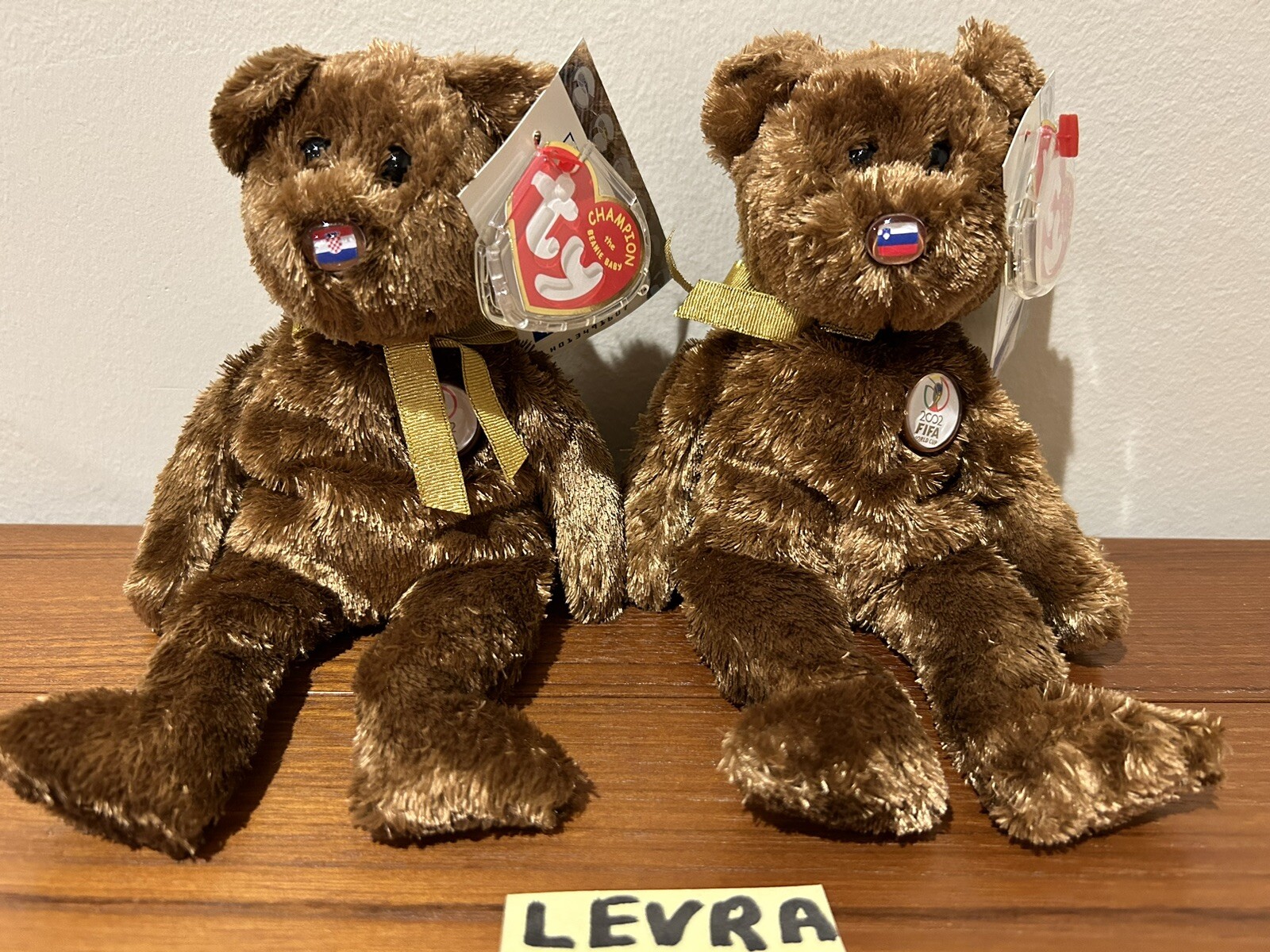 2 lot Croatia & Slovenia CHAMPION Ty BEANIE BABY Bears FIFA World Cup ...