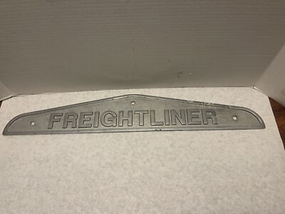 Vintage Freightliner Nameplate Script Emblem Badge Metal Ornament Sign ...