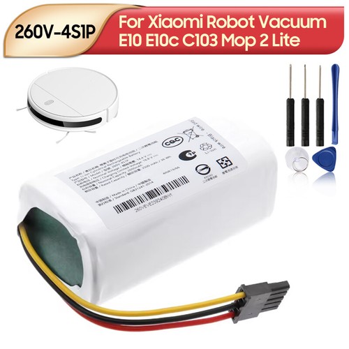 Replacement Battery 260V-4S1P For Xiaomi Robot Vacuum E10 E10c C103 Mop ...
