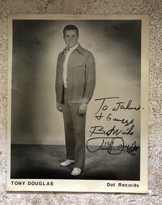 Texas Musician Tony Douglas Autographed Photograph B&W 8x10 Promotional ...