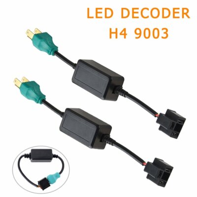 2x H4 9003 LED Headlight Canbus Load Resistor Decoder Error Free Anti ...