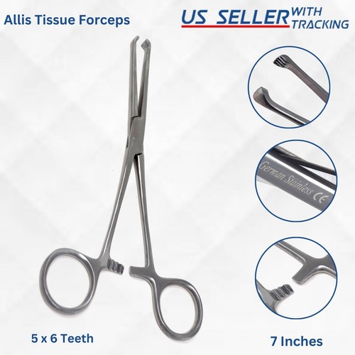 Allis Tissue Forceps Teeth Clamps 7" Veterinary Surgical Stainless ...