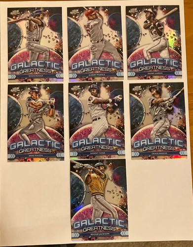 2024 Topps Cosmic Chrome Galactic Greatness Lot (7) Aaron, Pujols ...