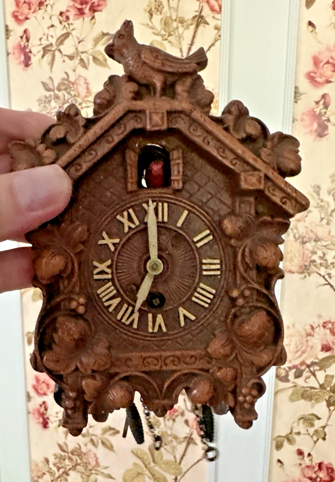 Lot 4 Vintage Miniature Cuckoo Clocks-Lux Clock Bird & 1 Neuchatel from ...