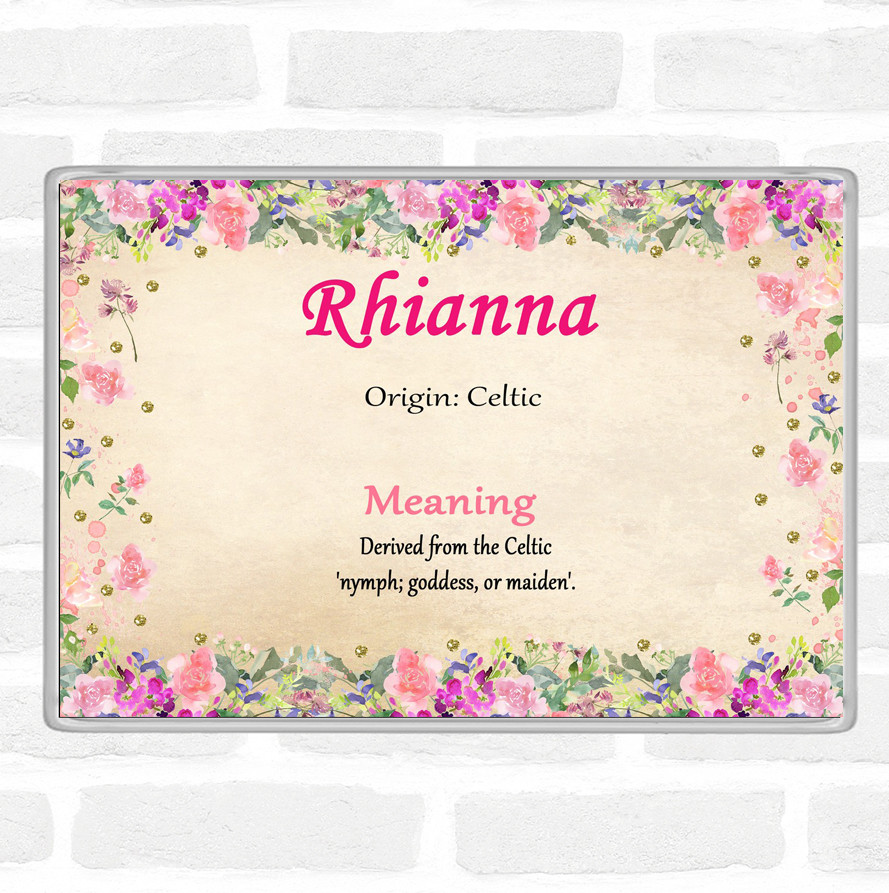 Rhianna Name Meaning Jumbo Fridge Magnet Floral | eBay UK