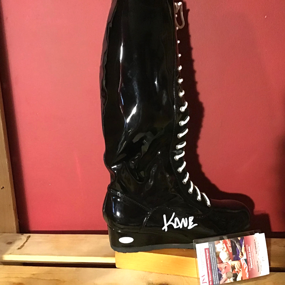 WWE Kane JSA Signed Wrestling Boot - Not Many | eBay