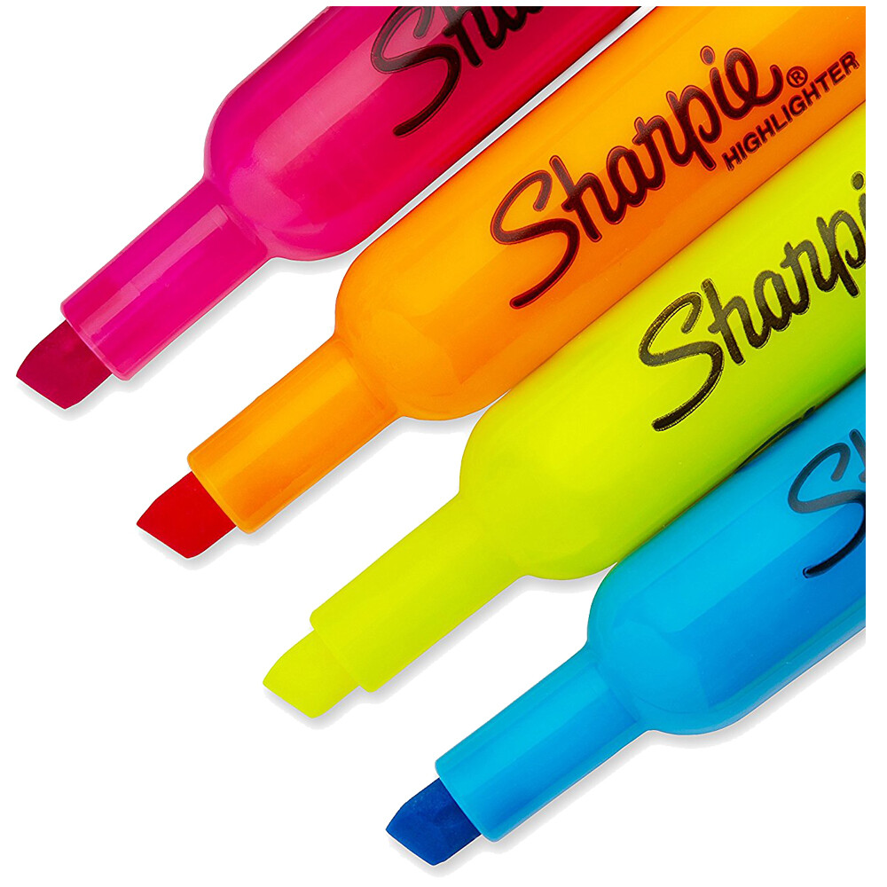 New Sharpie Accent Tank-Style Highlighters, 4 Colored Highlighters ...