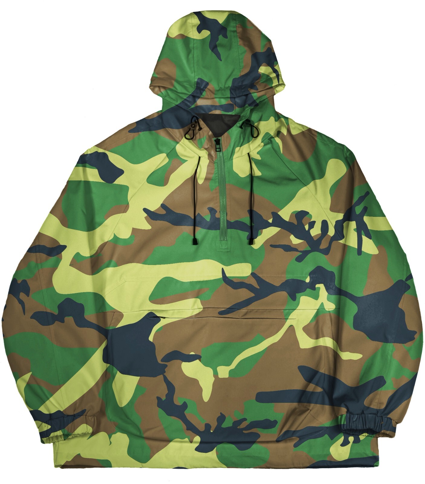 XLARGE Woodland M81 Camo Tactical Waterproof Anorak Jacket Military ...