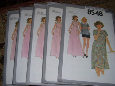 UNCIRCULATED 1978 SIMPLICITY #8548-LADIES MATERNITY DRESS-SHORTS ...