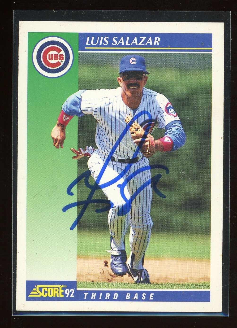 1992 Score LUIS SALAZAR Signed Card autograph auto CUBS PADRES WHITE ...