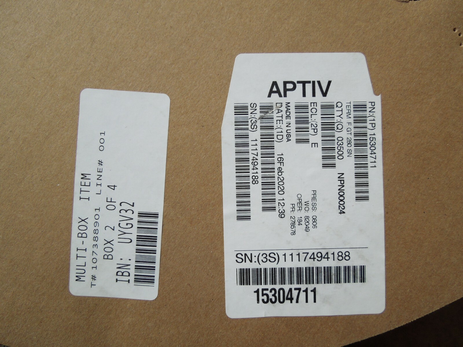 Delphi/ APTIV 15304711 Female Connector Full Spool 3500 Terminals | eBay