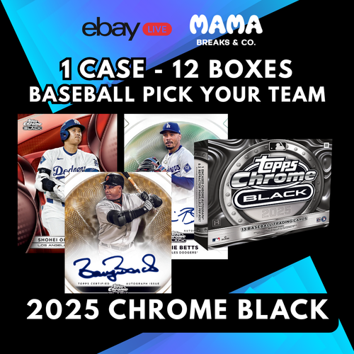 Washington Nationals - 2025 Topps Chrome Black MLB 12 Box CASE BREAK ...